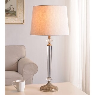 Buchanan Silvered Gold with Glass Accents Table Lamp - Bed Bath & Beyond - 25601079
