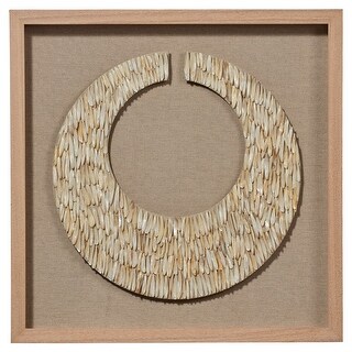 24 Inch Coastal Wall Art, Crescent Design, Seashells, Pine Wood ...