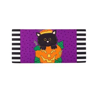 Jack O' Lantern & Black Cat Sassafras Switch Mat - Bed Bath & Beyond ...