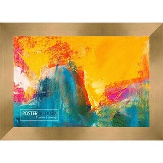 32x22 Contemporary Bronze Complete Wood Picture Frame with UV Acrylic ...