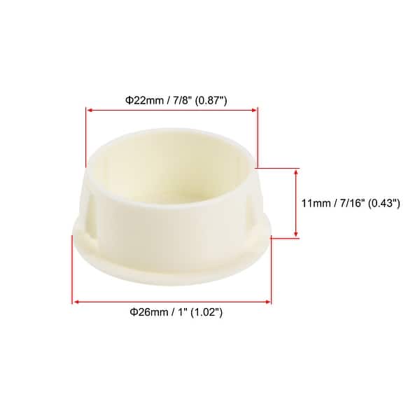 50 Pcs 19mm Snap in Locking Hole Tube Flush Type Panel Plugs Hole - Bed ...