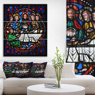 Designart "Last Supper on Maundy Thursday" People Art on Wrapped Canvas ...