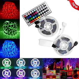 10M 3528 SMD RGB 600 LED Strip Light String Tape+44 Key IR Remote ...
