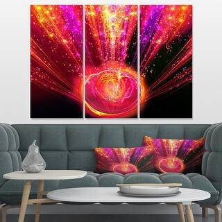 Designart "Shining Radical Blast with Magic Ball" Abstract Print On ...