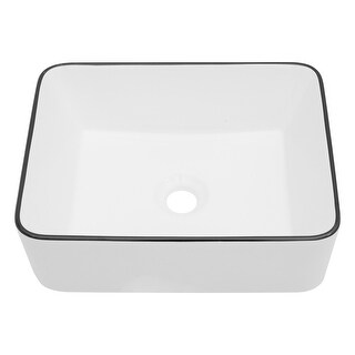 19x15 Inch Ceramic Rectangular Vessel Bathroom Sink - Bed Bath & Beyond ...