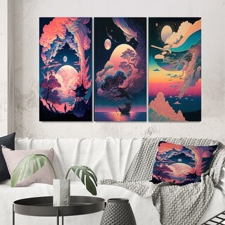 Designart "Magic Mythical Visions Of Ancient Legends V" Abstract ...