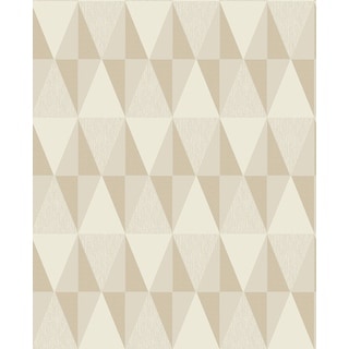 Brewster Jester Beige Diamonds Wallpaper - 20.5in x 396in x 0.025in ...