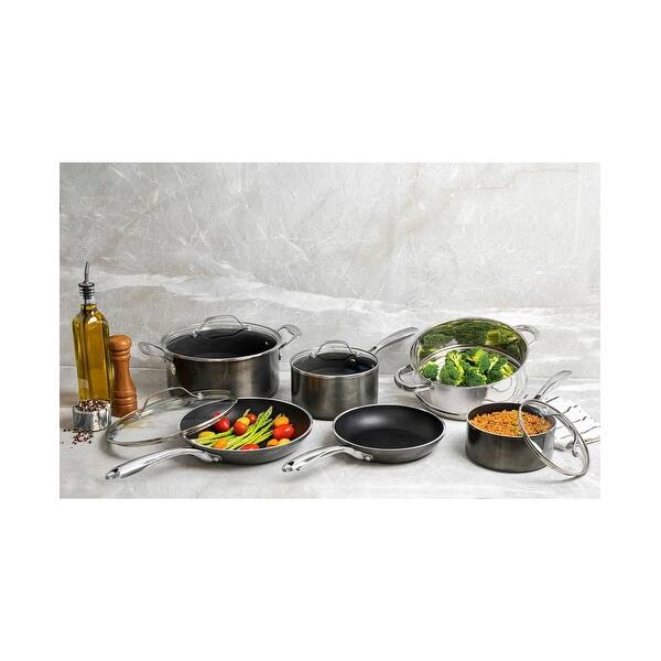 Platinum 10-Pc. Cast Textured Nonstick Cookware Set - Bed Bath & Beyond ...