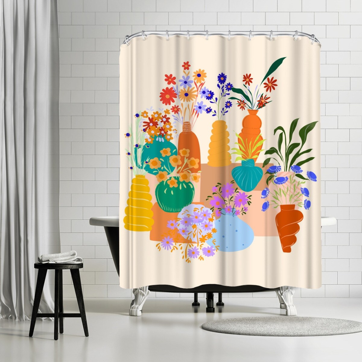 Colourful shower curtain store