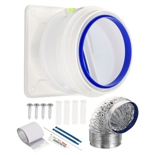 1 Set 6"-8" Backdraft Damper with 2M Pipe ABS Inline Duct Adaptor ...