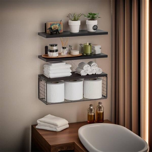 Floating Shelves Bathroom Wall Decor Shelves - On Sale - Bed Bath ...