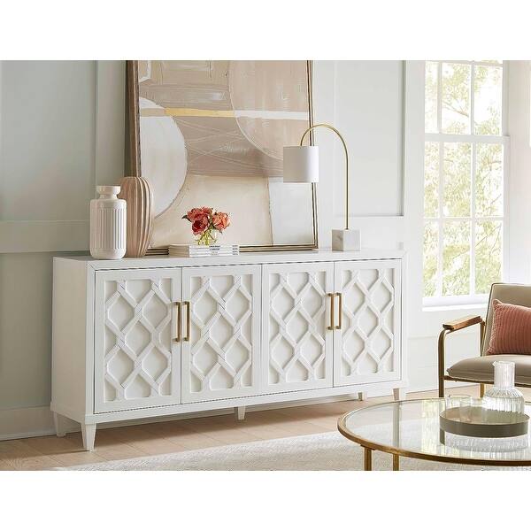 Modern Wood 80" Console with with doors, TV Stand, Accent Cabinet ...