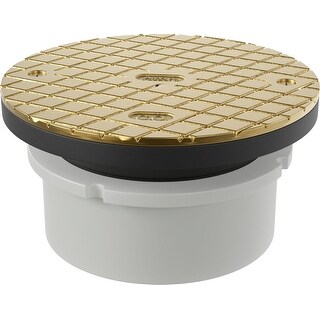 PROFLO 6" Brass Cover with 4" ABS Adjustable Cleanout - Bed Bath ...