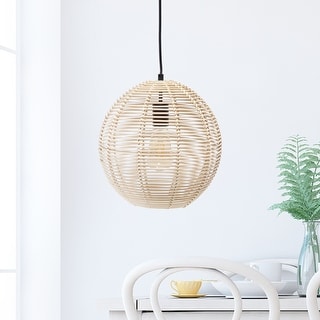 Seasonal Natural Globe Pendant Light, Earthy Design Adds Warmth to Any ...