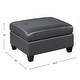 Genuine Leather Upholstered Modular Ottoman with Tufting Design - Bed ...