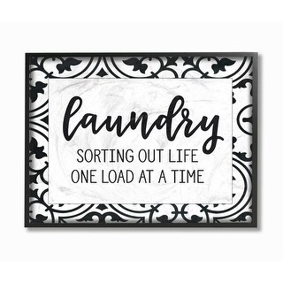 Stupell Laundry Sorting Out Life Laundry Framed Giclee Texture Art ...