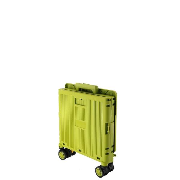 Jiallo Foldable Utility Crate with 360° Spinner Wheels & Telescopic ...