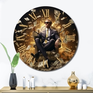 Designart "Billionaire Business Man Abundance Of Money" Man Oversized ...