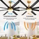 65"/72" Morden LED Ceiling Fan with Light and Remote(8-Blade) - Bed ...