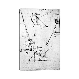 iCanvas "A page from the Codex Forster, 1480s-1494 " by Leonardo da ...