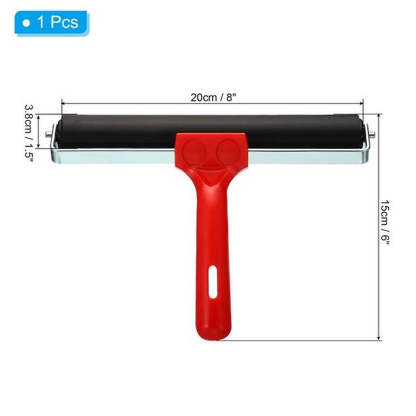 8" Rubber Roller Brayer Rolling Tools for Printing Printmaking, Black ...