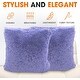 Cheer Collection Super Soft Shaggy Long Hair Throw Pillows Set of 2 ...
