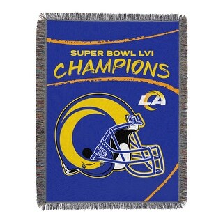 NFL Los Angeles Rams Super Bowl LVI Champions Woven Tapestry Throw ...