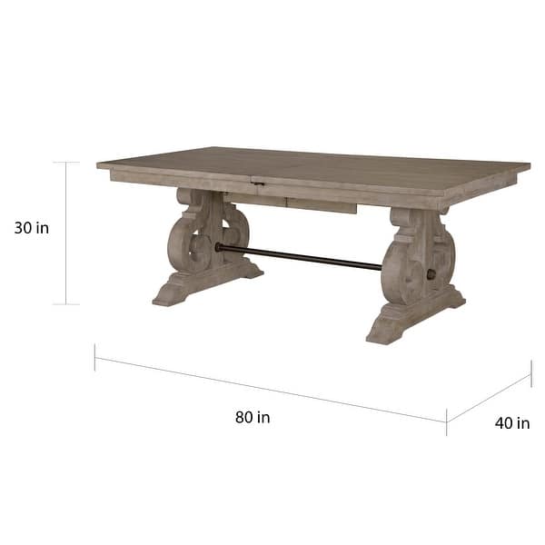Magnussen Home Tinley Park Dove Tail Grey Extendable Rectangular Dining ...