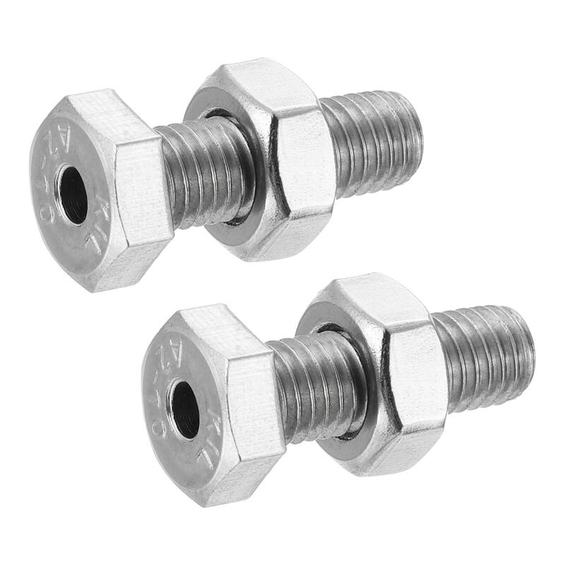 2pcs Hollow Screw Bolts Hexagon Fasteners with Nuts Stainless Steel ...
