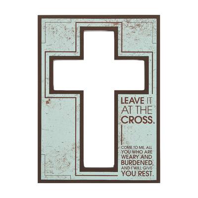 Leave It At The Cross Door Sign, Religious Home Decor & Gifts, 8" x 11 ...