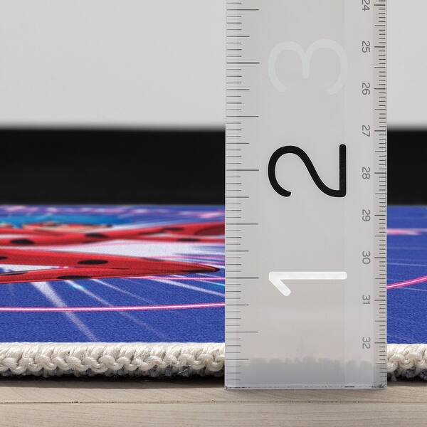 Miraculous Ladybug The Power Of Luck Blue Area Rug by Well Woven - Bed ...