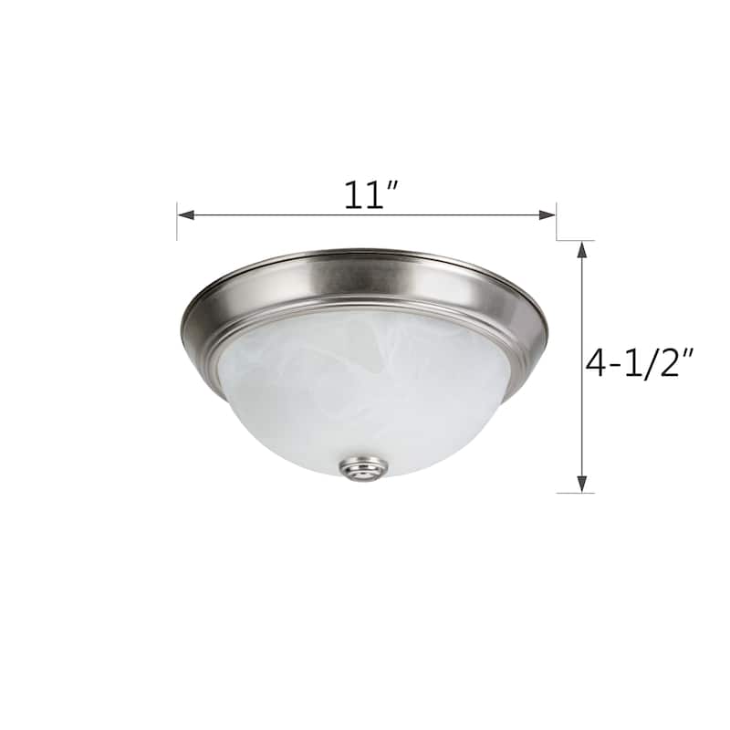 Aspen Creative 2Lt Flush Mount Ceiling Light Fixture,Brushed Nickel ...