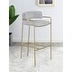 Comstock Upholstered Low Back Stool Grey and Gold - On Sale - Bed Bath ...