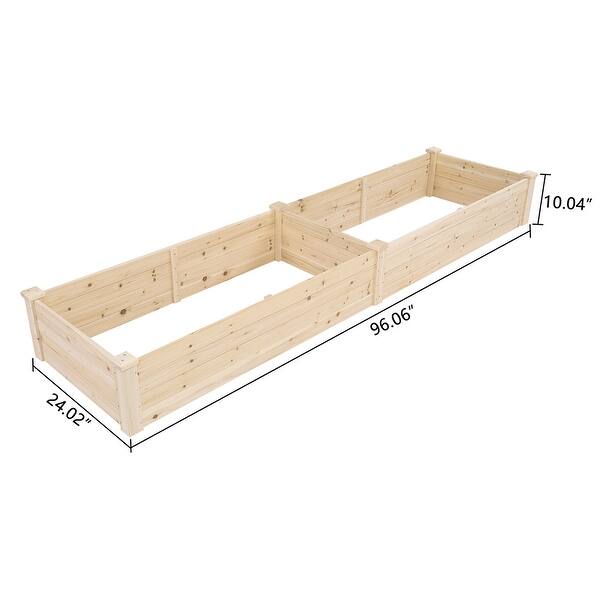 Modern Minimalist Wooden Double Grid Ground Planting Frame - Bed Bath ...
