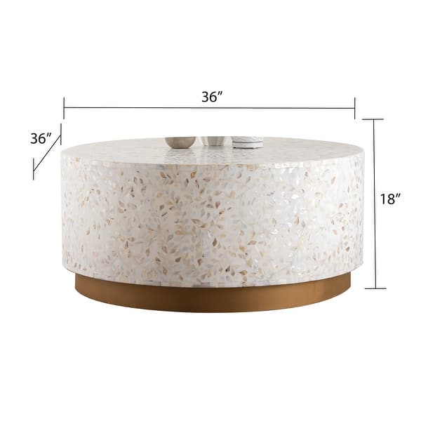 Luxe Handmade Mother of Pearl Coffee Table - Bed Bath & Beyond - 38409779