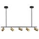 5-Light Modern Farmhouse Linear Swivel Track Lighting Spotlight for ...