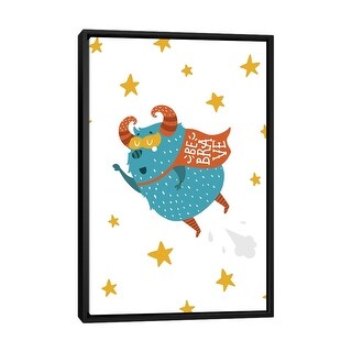 iCanvas "Little Monsters Be Brave" by Pixy Paper Framed - Bed Bath ...