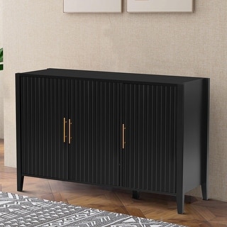 Modern Stylish Wooden Storage Cabinet with Wave-Patterned Design ...