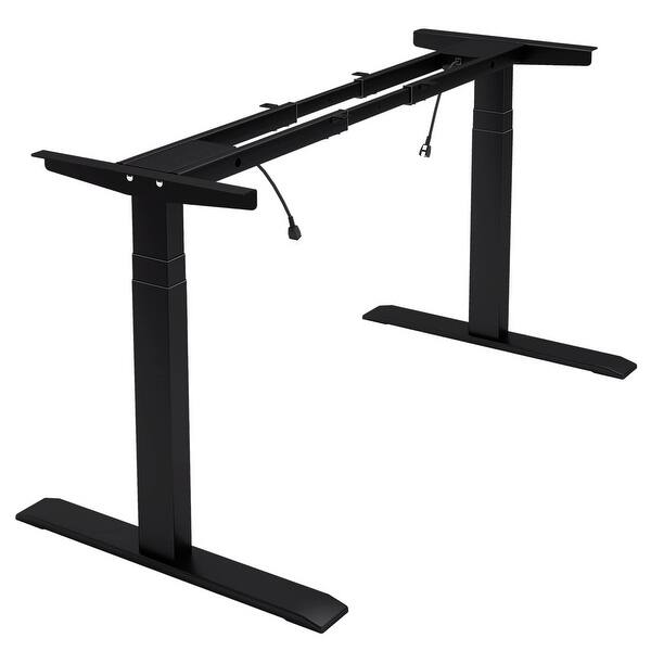 Dual Motor 3 Stage Electric Adjustable Standing Desk Frame Heavy Duty ...