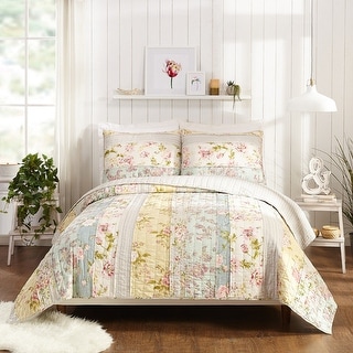 Jessica Simpson Mels Pieced Cotton Quilt - Bed Bath & Beyond - 37217492