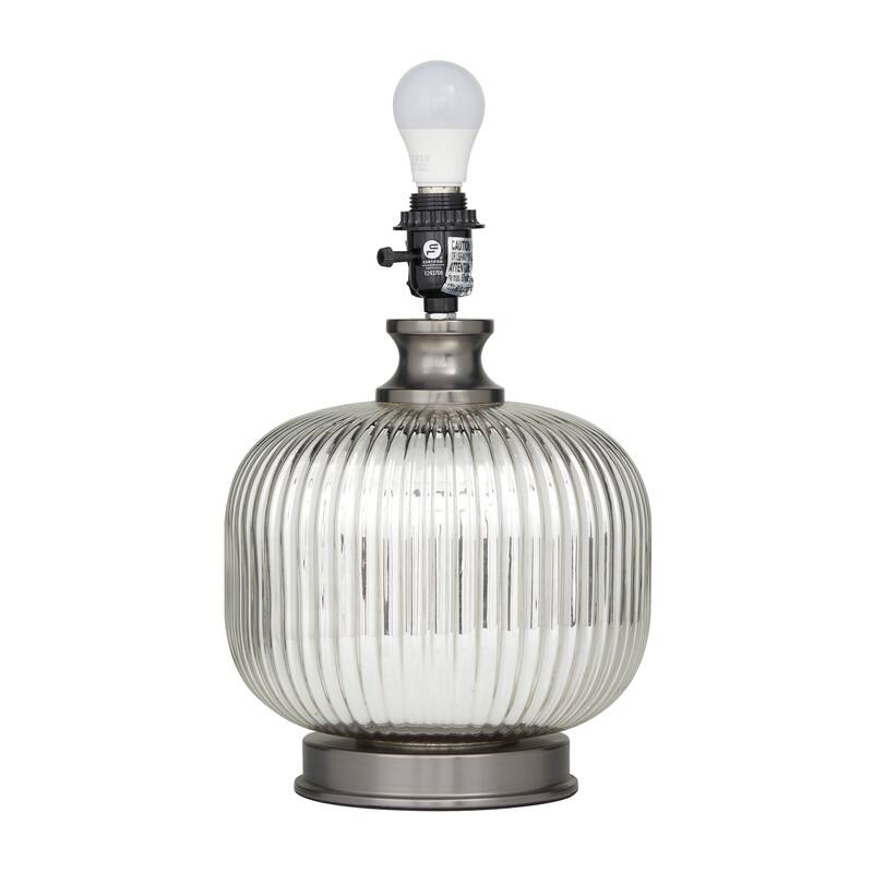Elegant Silver Glass Table Lamp - Overstock - 35533293
