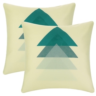2 Packs of Geometric Triangle Printed Pillow Covers for Home Office ...