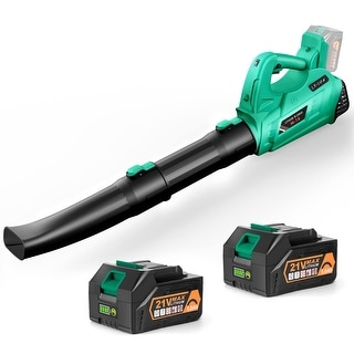 Leaf Blower - 320CFM 180MPH 21V Leaf Blower Cordless with 2 X 5.0 Ah ...