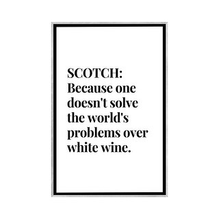 iCanvas "Scotch Whisky And Wine Bar Quote" by Design Harvest Framed ...