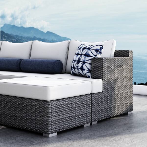 Corvus Yolanda 6-piece Sectional Conversation Sofa Set with Sunbrella ...