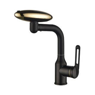 10"H Solid Brass 360° Rotatable Multi-Functional Bathroom Waterfall ...