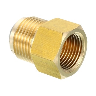 Flare Connector, SAE 45 Degree Flare Brass Adapter Flare Pipe Fitting ...