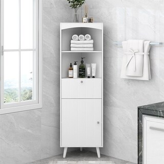 Merax Triangle Corner Bathroom Cabinet - Bed Bath & Beyond - 36692778