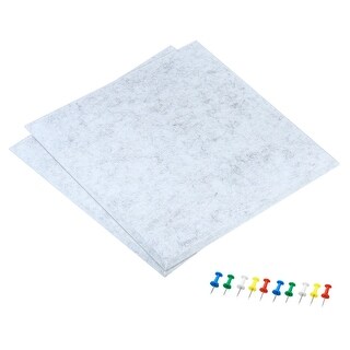 6Pcs Felt Pin Board Tile Self Adhesive Square Wall Bulletin Push Pin ...