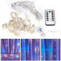 300 LED Curtain Fairy Lights with USB & Remote - Bed Bath & Beyond ...